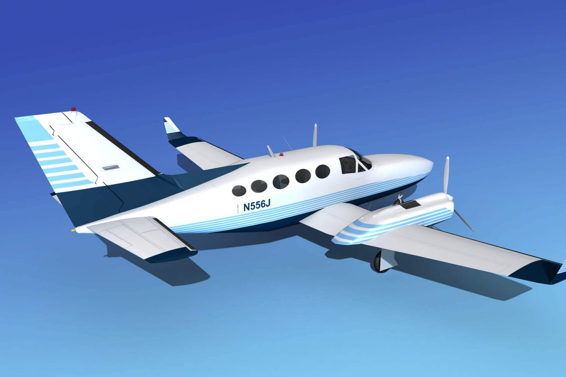Cessna 414 Chancellor VWL02 - 3D Model by Dreamscape Studios