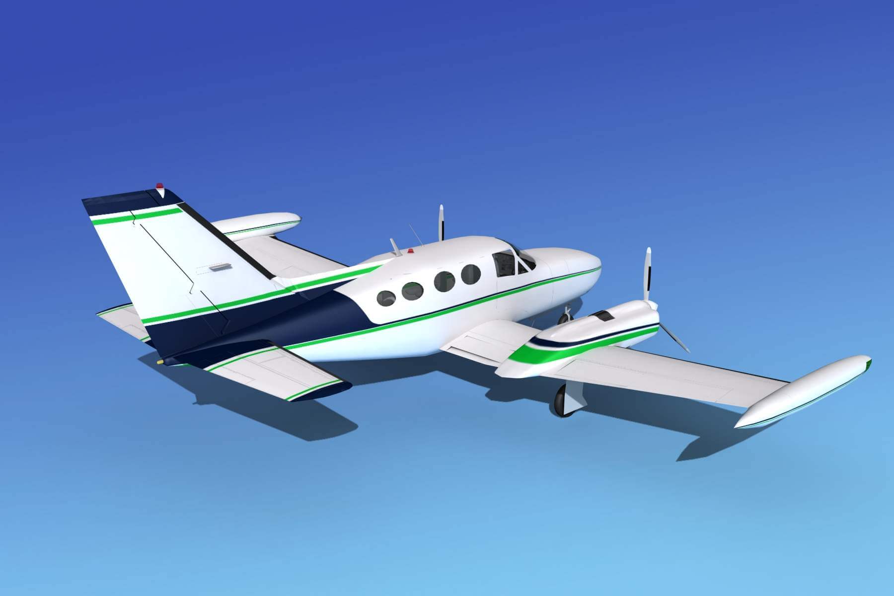 Cessna 421 Golden Eagle VT09 - 3D Model by Dreamscape Studios