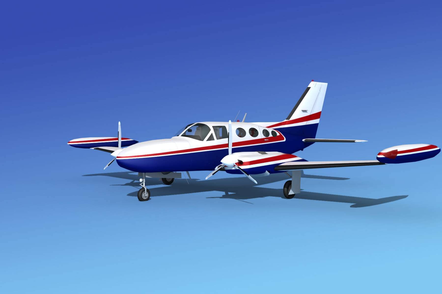 Cessna 421 Golden Eagle VT17 - 3D Model by Dreamscape Studios