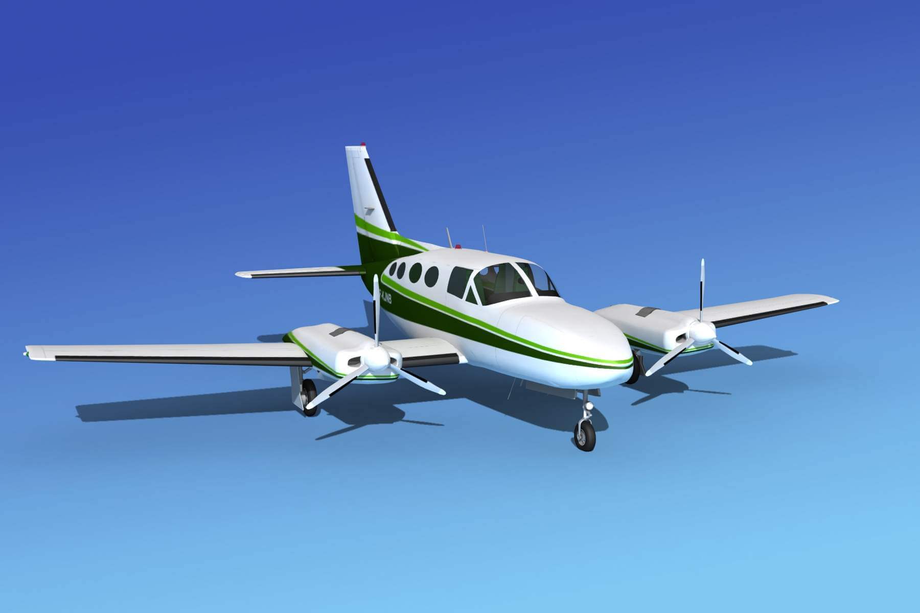 Cessna 421b Golden Eagle V09 - 3D Model by Dreamscape Studios