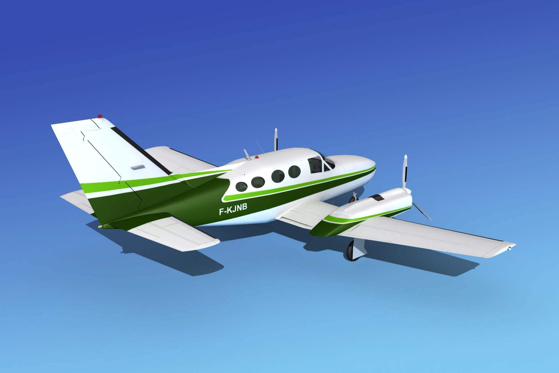 Cessna 421b Golden Eagle V09 - 3D Model by Dreamscape Studios