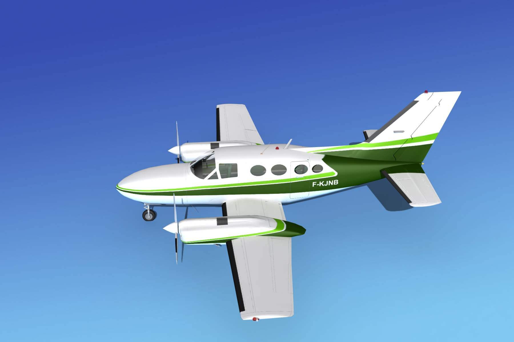 Cessna 421b Golden Eagle V09 - 3D Model by Dreamscape Studios