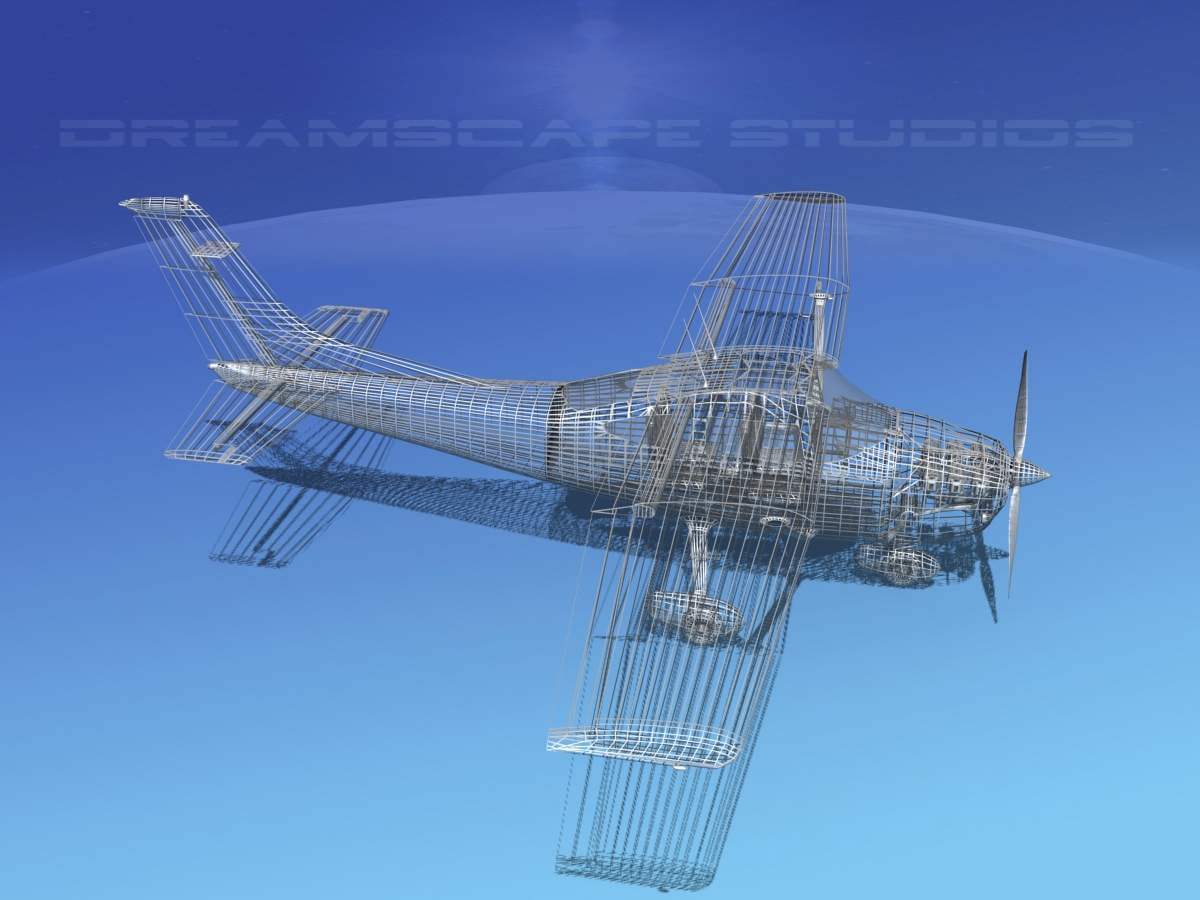 Cessna C-182 Skylane T07 3D Model by Dreamscape Studios