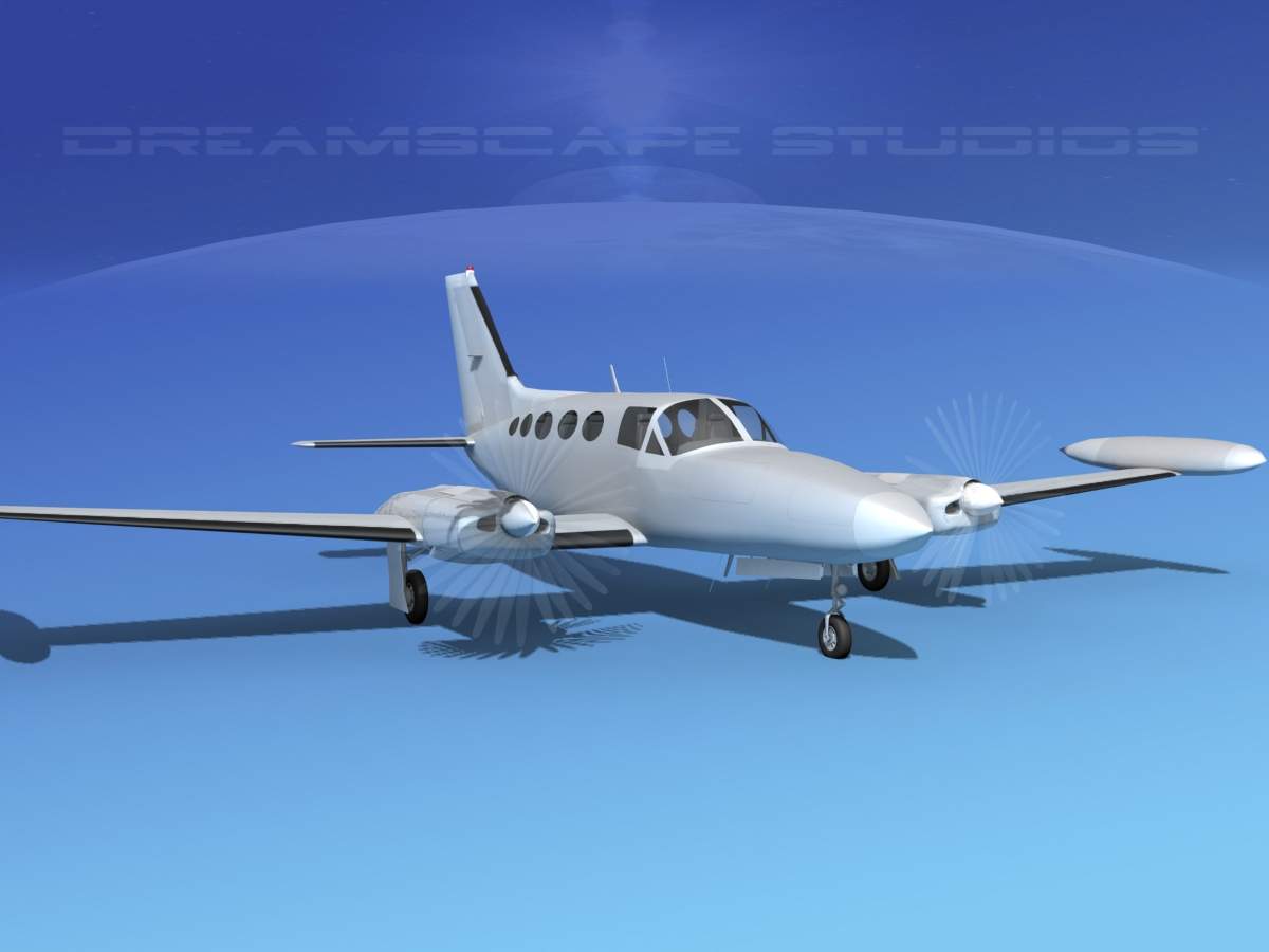 Cessna C414 Chancellor VTT00 - 3D Model by Dreamscape Studios