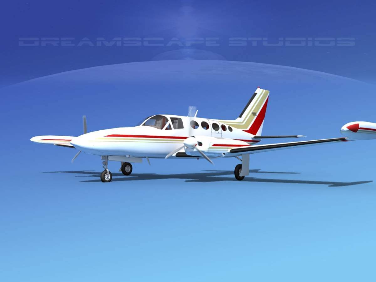 Cessna C414 Chancellor VTT01 - 3D Model by Dreamscape Studios