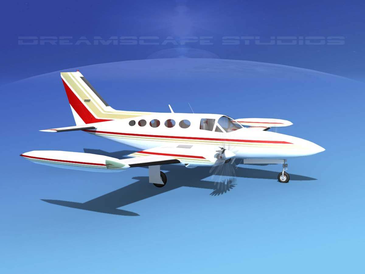 Cessna C414 Chancellor VTT01 - 3D Model by Dreamscape Studios