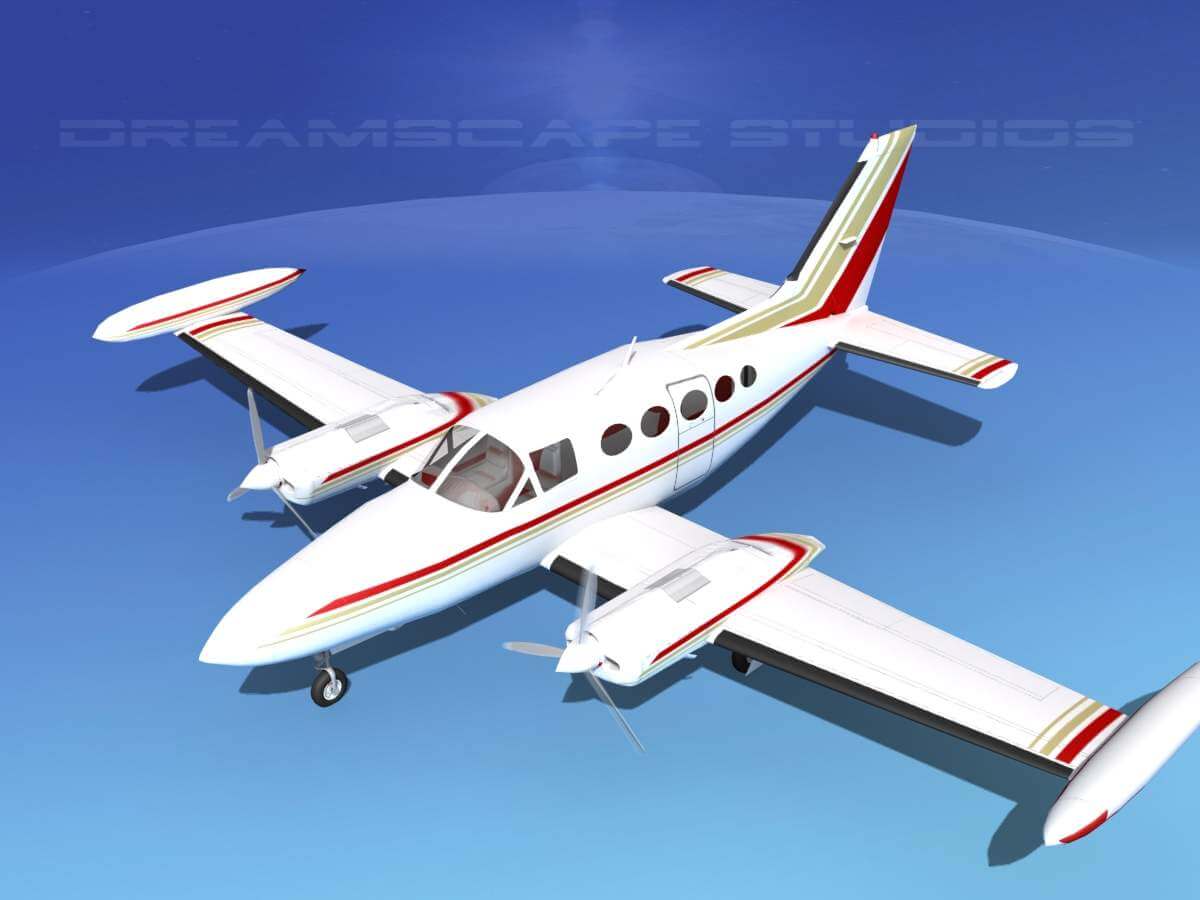 Cessna C414 Chancellor VTT01 - 3D Model by Dreamscape Studios