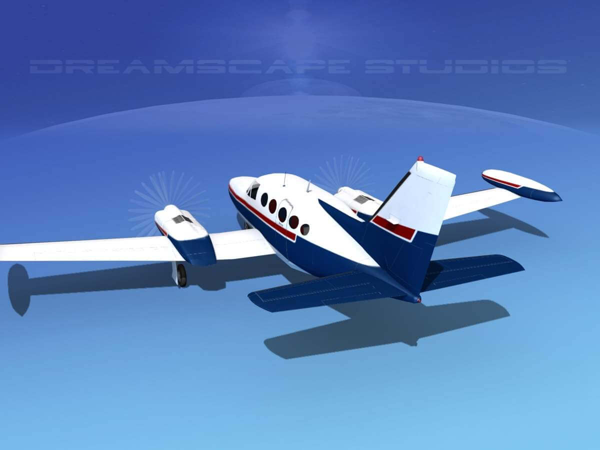 Cessna C414 Chancellor VTT08 - 3D Model by Dreamscape Studios
