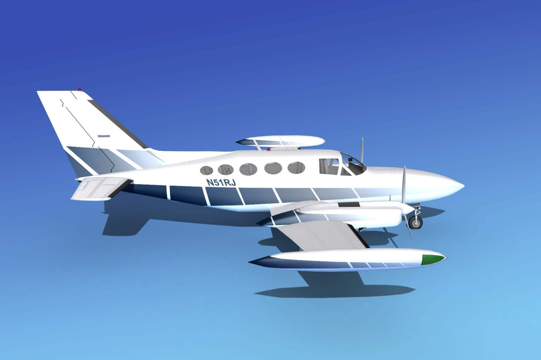 Cessna C414 Chancellor VTT18 - 3D Model by Dreamscape Studios