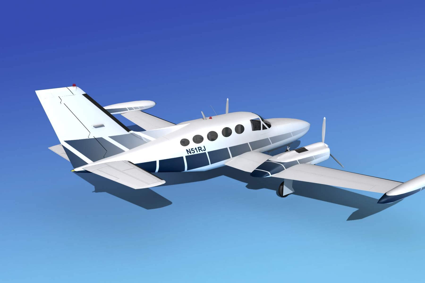 Cessna C414 Chancellor VTT18 - 3D Model by Dreamscape Studios