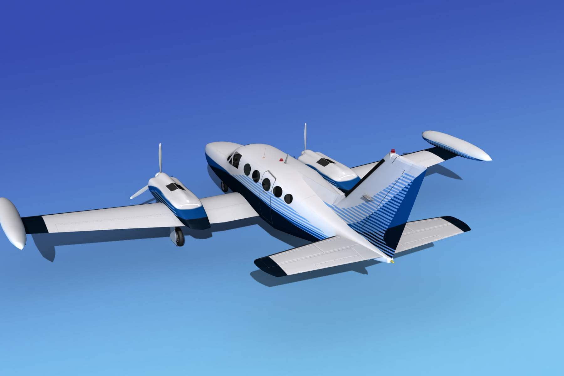 Cessna C414 Chancellor VTT20 - 3D Model by Dreamscape Studios