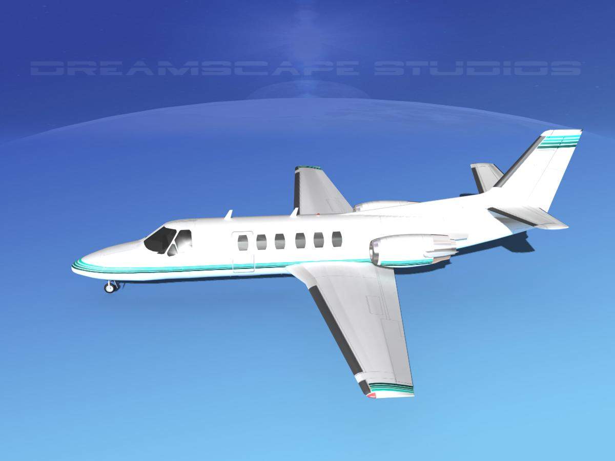 Cessna C550 Citation II V05 - 3D Model by Dreamscape Studios