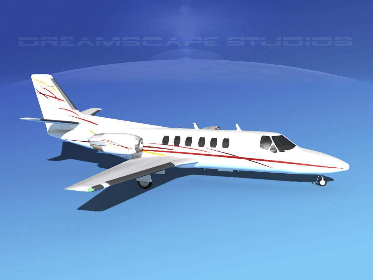 Cessna C550 Citation II V07 - 3D Model by Dreamscape Studios