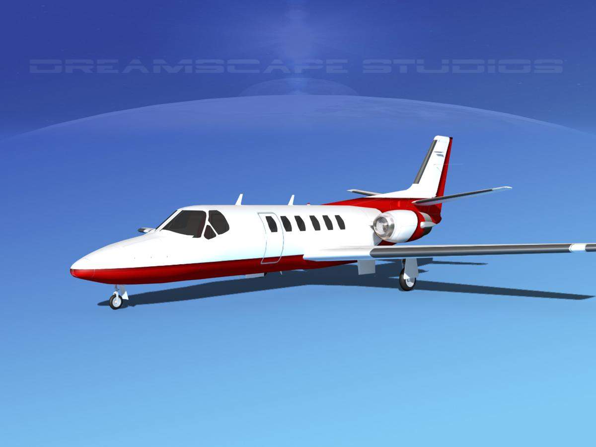 Cessna C550 Citation II V09 - 3D Model by Dreamscape Studios