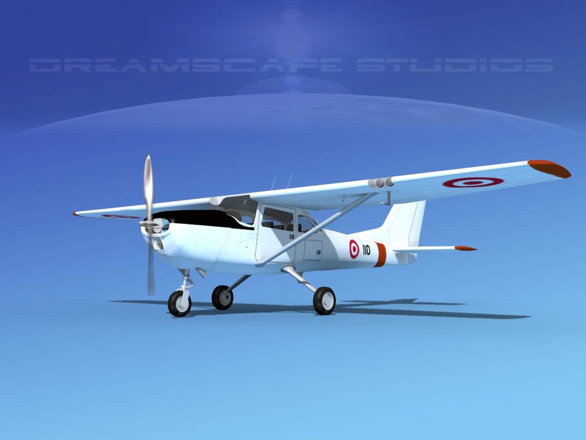 Cessna T-41 Mescalero Singapore AF 3D Model by Dreamscape Studios