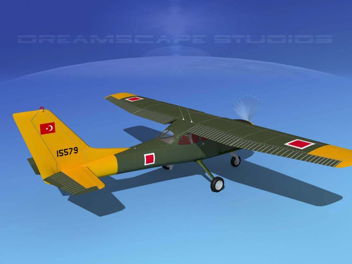 Cessna T-41 Mescalero Turkish AF 3D Model by Dreamscape Studios