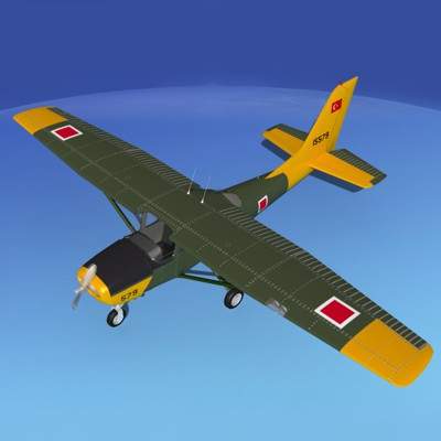 Cessna T-41 Mescalero Turkish AF 3D Model by Dreamscape Studios