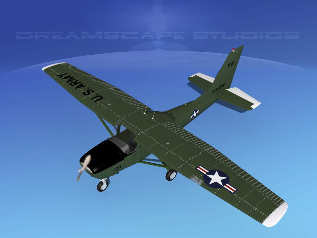Cessna T-41 Mescalero US Army 4 3D Model by Dreamscape Studios