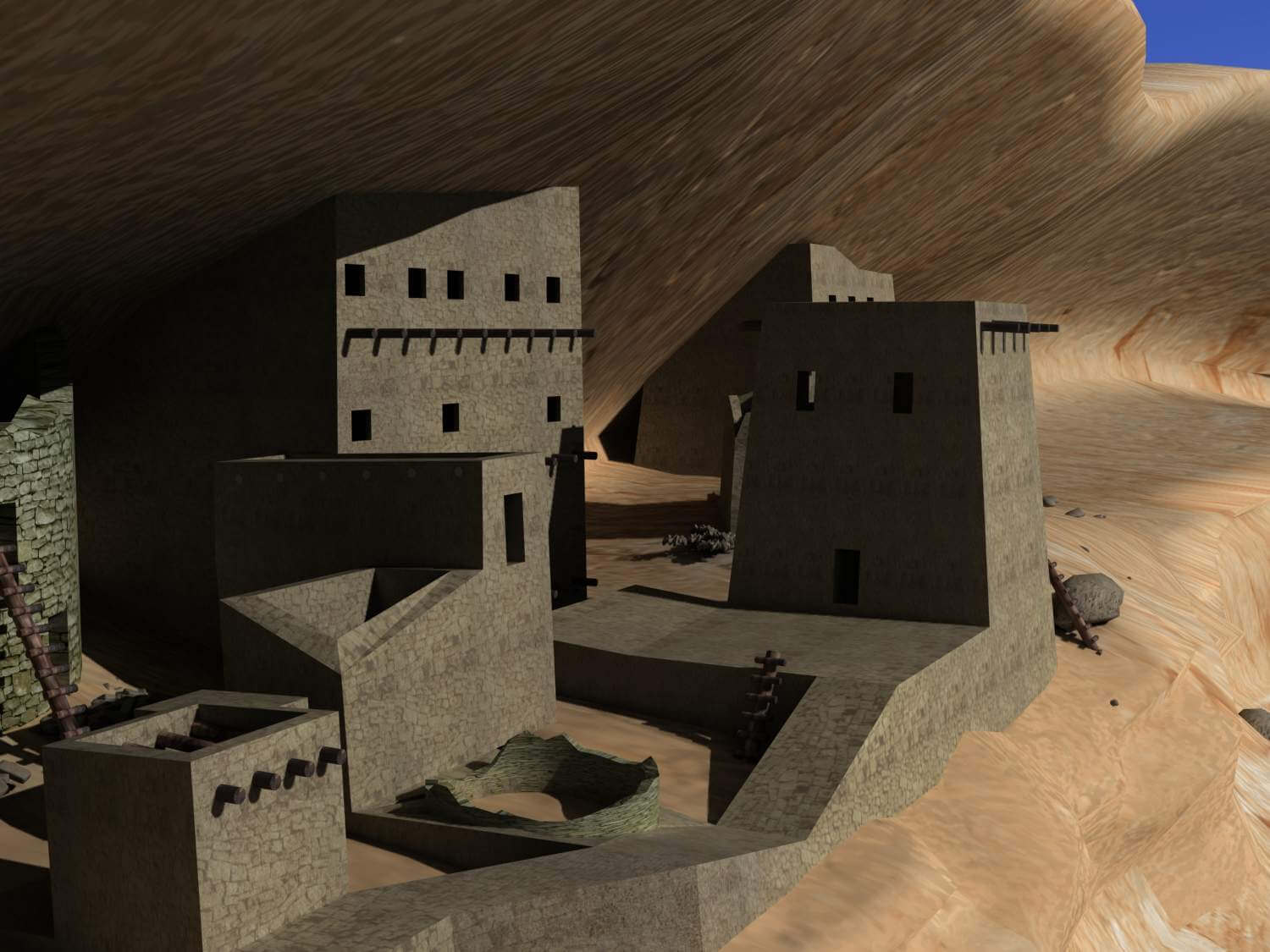 Cliff Dwelling - 3D Model by Dreamscape Studios