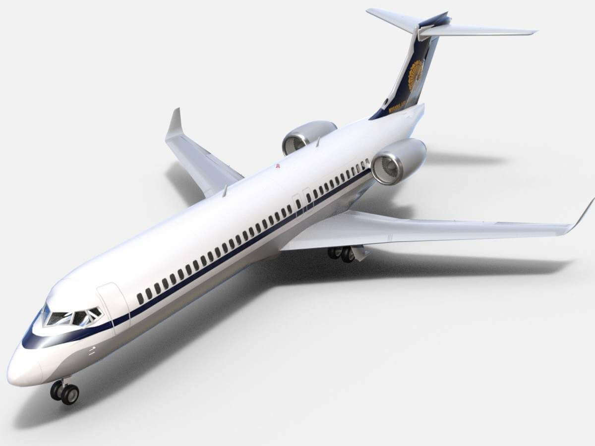 Comac ARJ21-700 Myanmar Airlines 3D Model by Dreamscape Studios