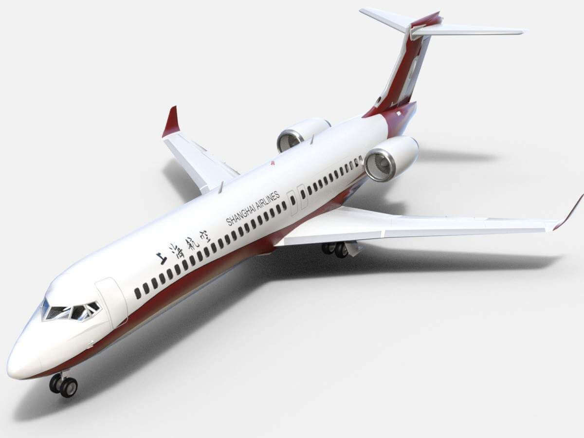 Comac ARJ21-700 Shanghai Airlines 3D Model by Dreamscape Studios