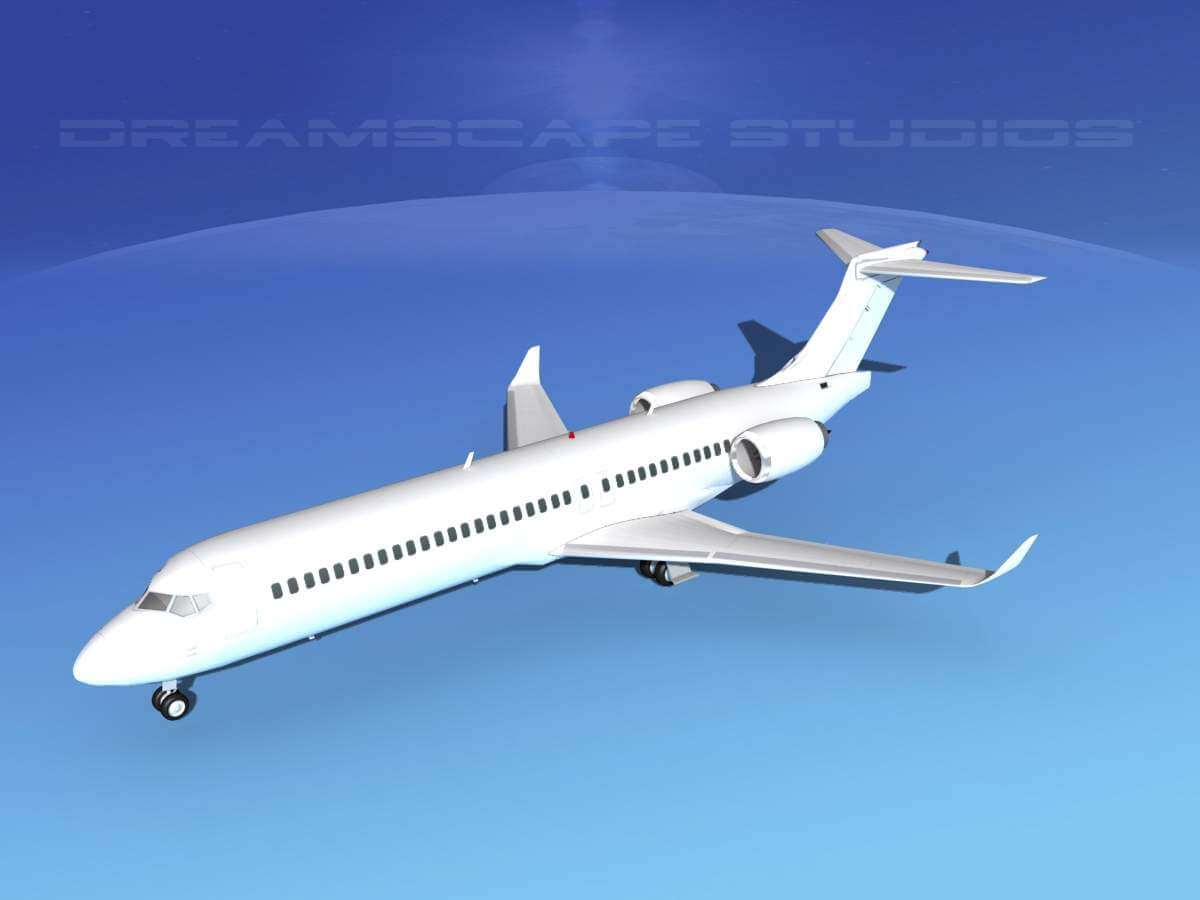 Comac ARJ21-700 Unmarked 3D Model by Dreamscape Studios