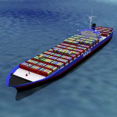 RORO Cargo Ship V01 3D Model