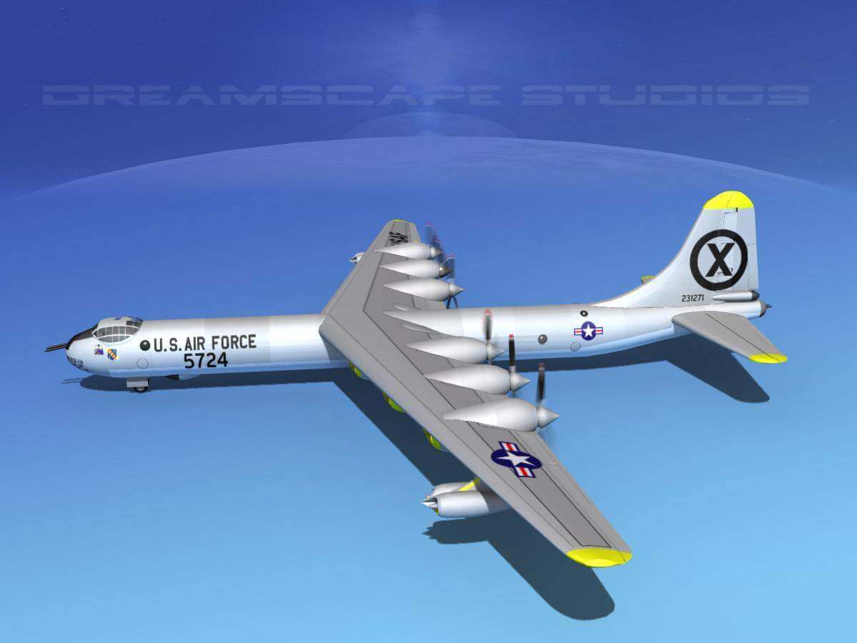 Convair B-36D Peacemaker V03 3D Model by Dreamscape Studios