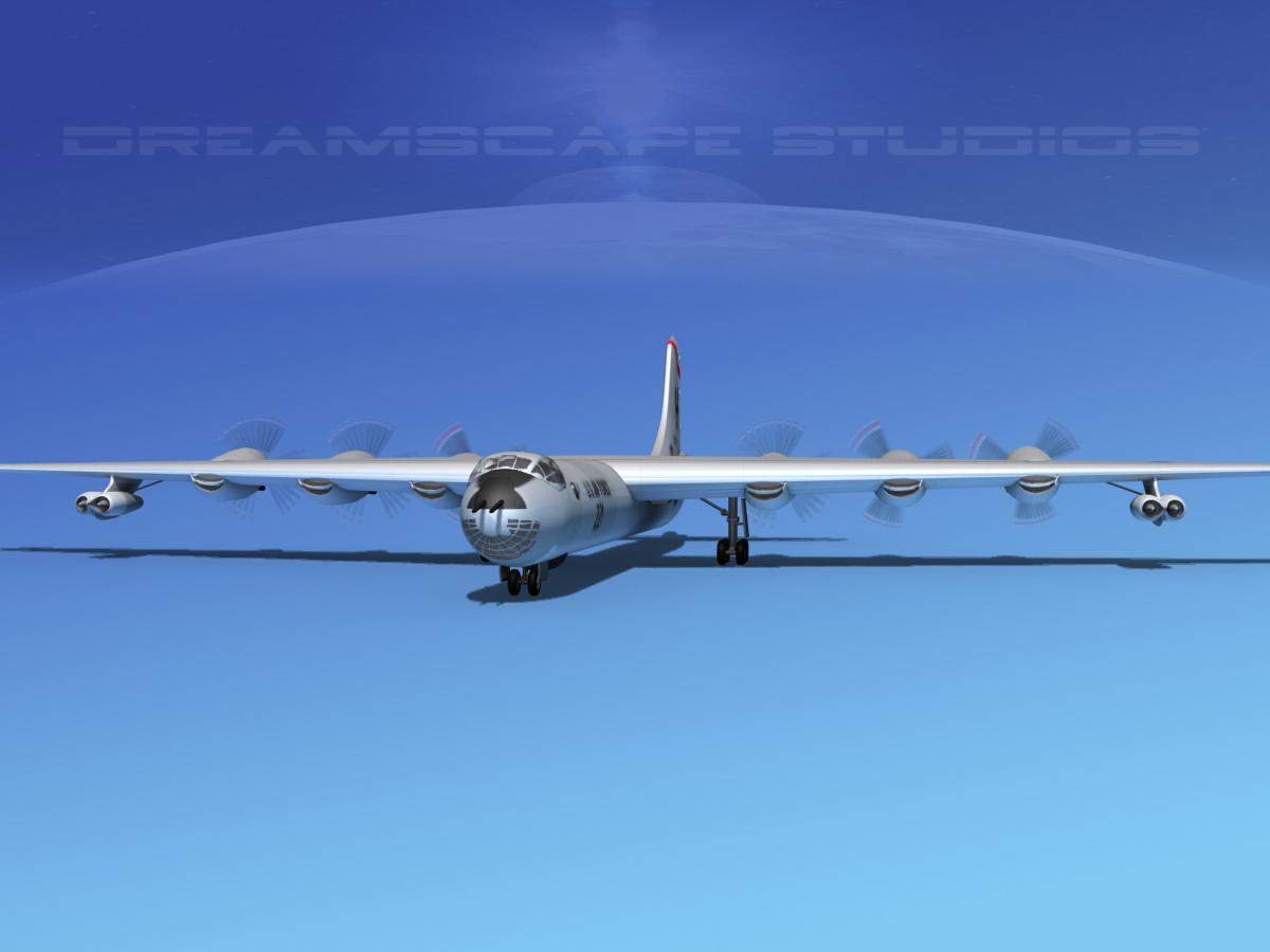 Convair B-36D Peacemaker V04 3D Model by Dreamscape Studios