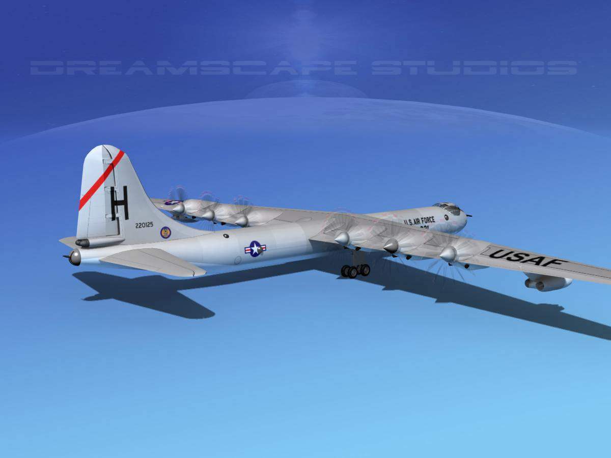 Convair B-36D Peacemaker V04 3D Model by Dreamscape Studios