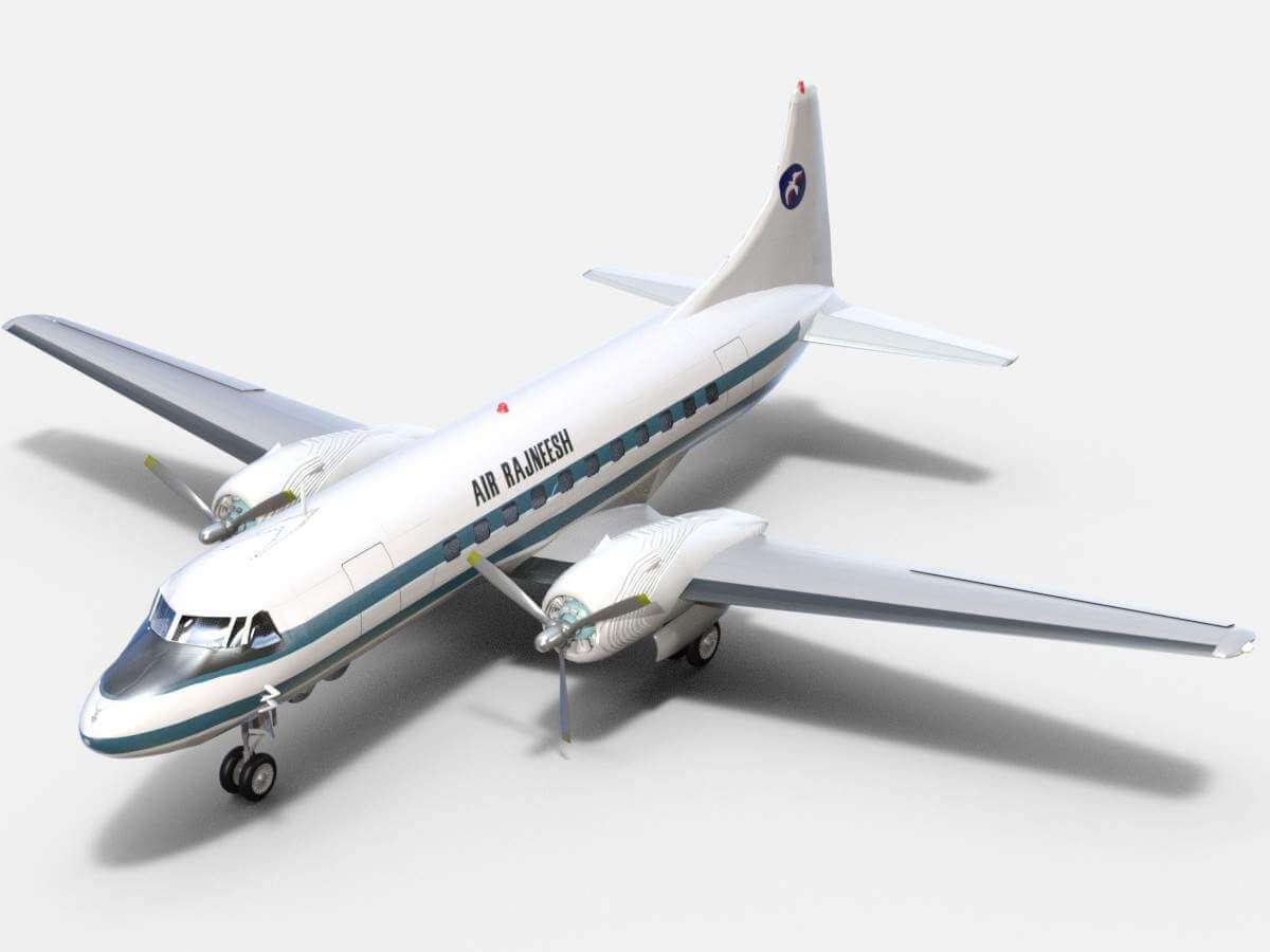 Convair CV-340 Air Rajneesh - 3D Model by Dreamscape Studios