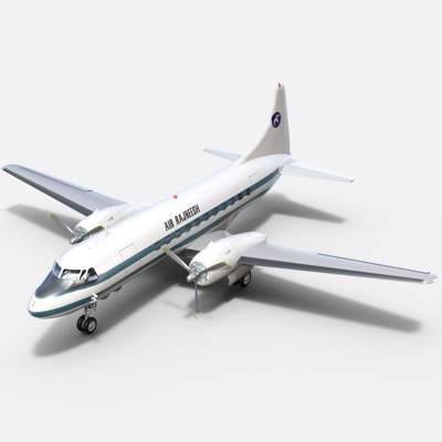 Convair CV-340 Air Rajneesh 3D Model by Dreamscape Studios