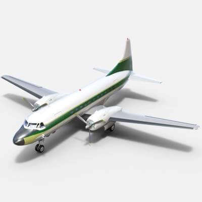 Convair CV-340 Private 3D Model by Dreamscape Studios