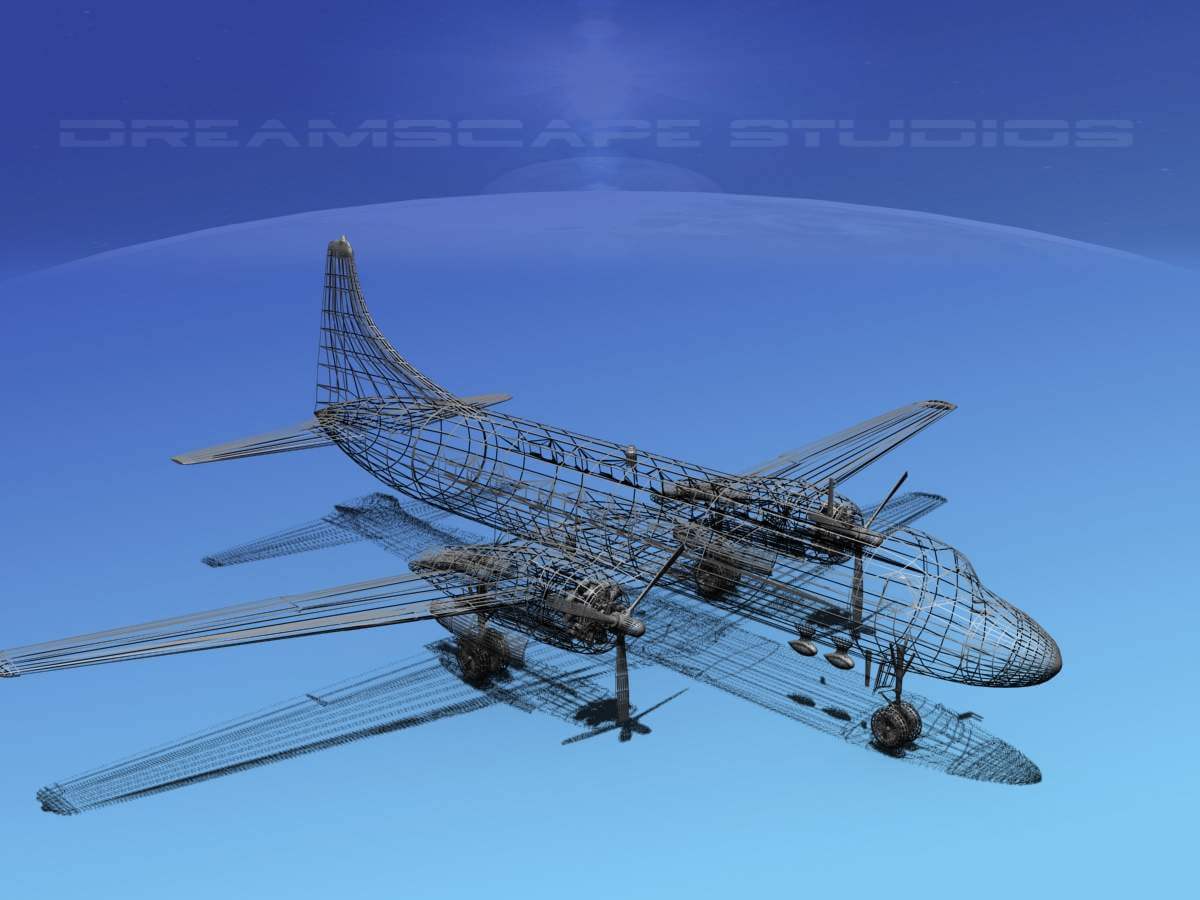 Convair CV-340 Private 3D Model by Dreamscape Studios