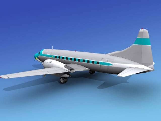 Convair CV-340 Private 3D Model by Dreamscape Studios