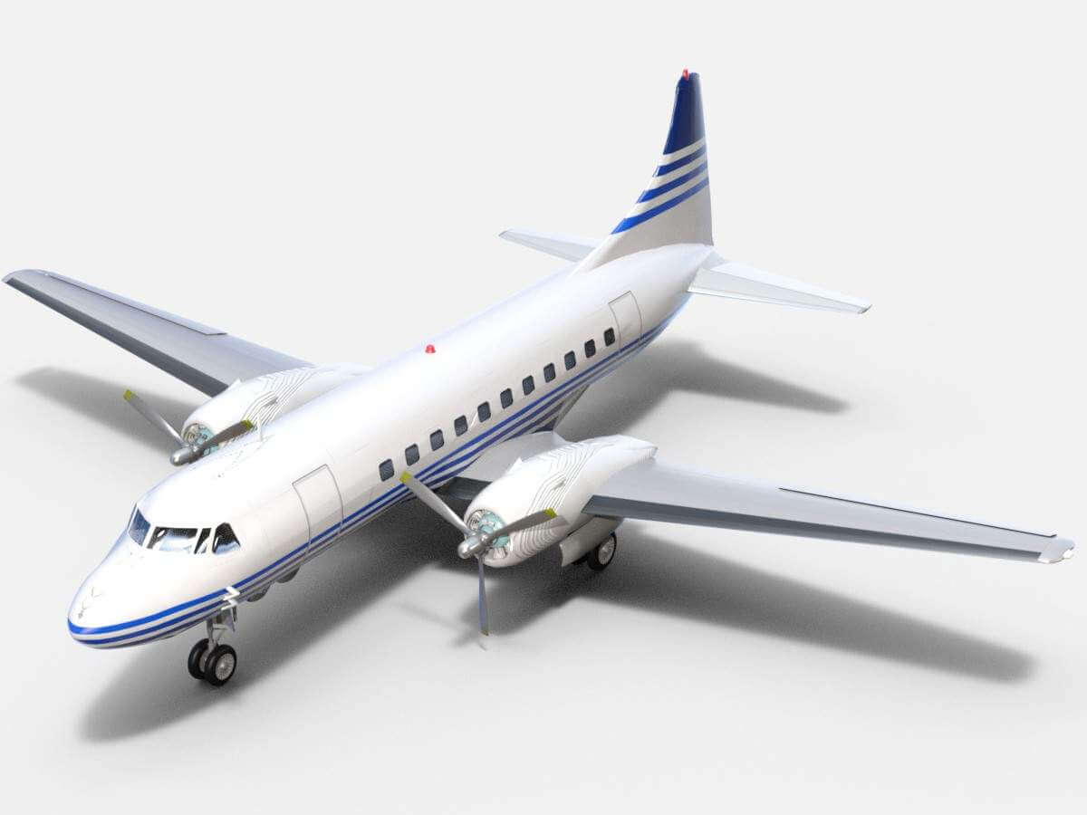 Convair CV-340 Private 3D Model by Dreamscape Studios