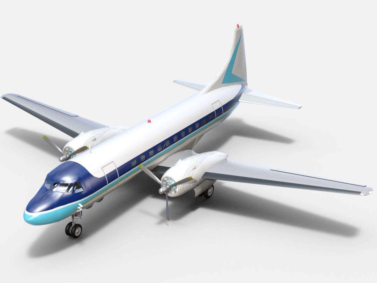 Convair CV-340 Private 3D Model by Dreamscape Studios