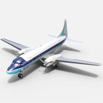 Convair CV-340 Private 3D Model by Dreamscape Studios
