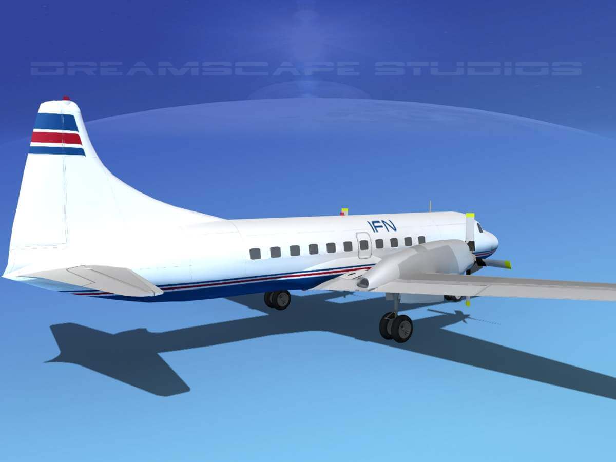 Convair CV-580 IFL Group 3D Model by Dreamscape Studios