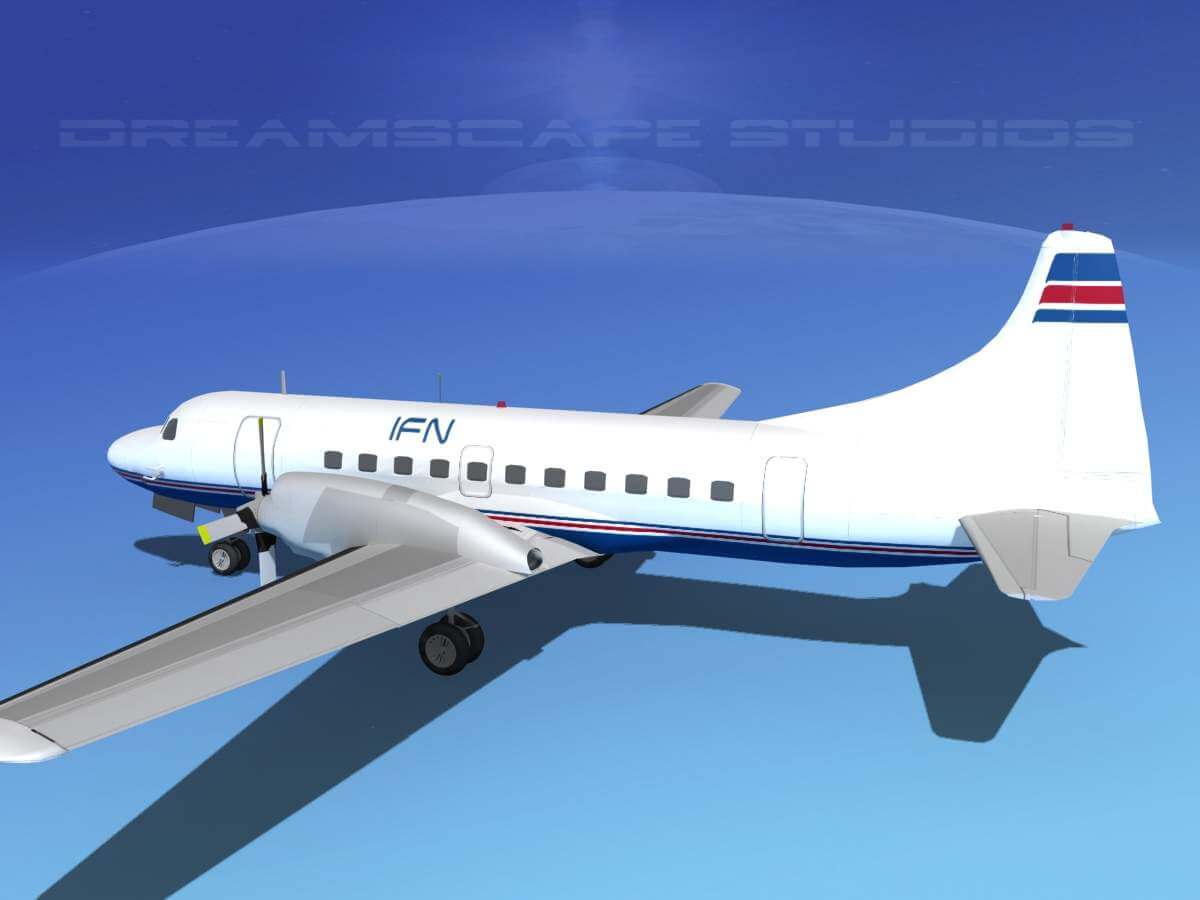 Convair CV-580 IFL Group 3D Model by Dreamscape Studios