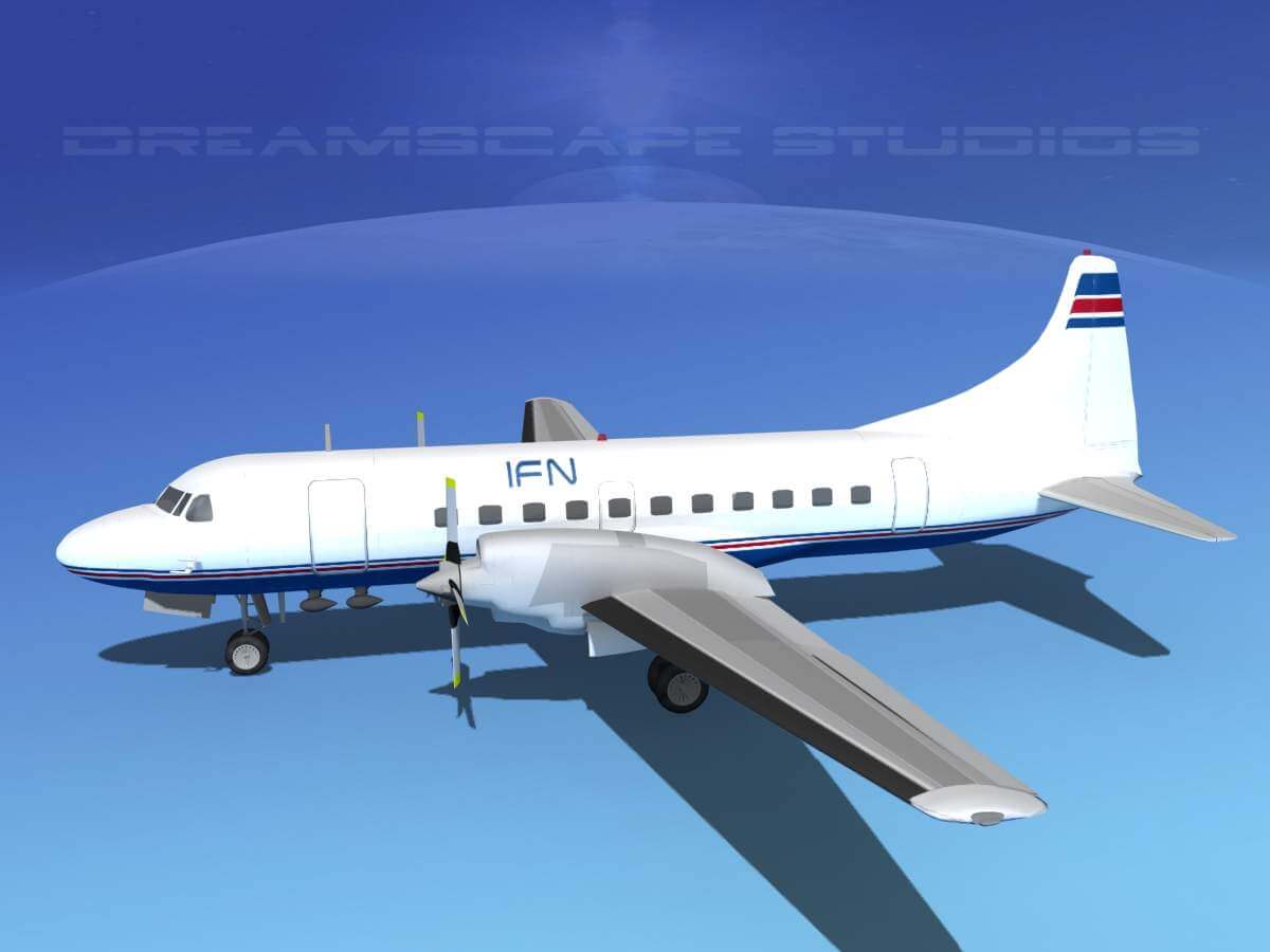Convair CV-580 IFL Group 3D Model by Dreamscape Studios