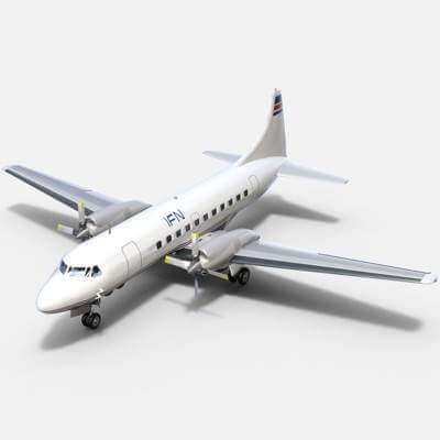 Convair CV-580 IFL Group 3D Model by Dreamscape Studios