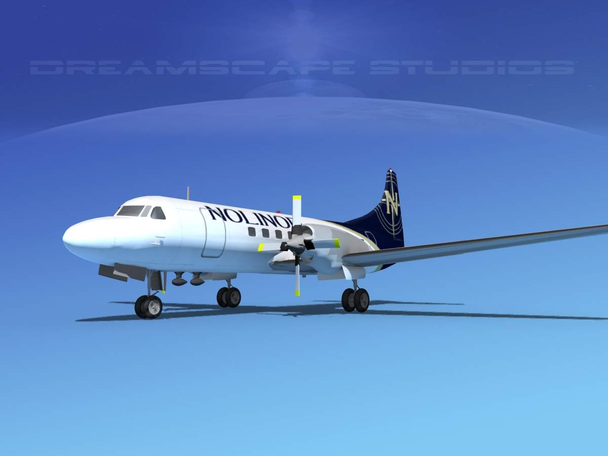 Convair CV-580 Nolinor Cargo 3D Model by Dreamscape Studios