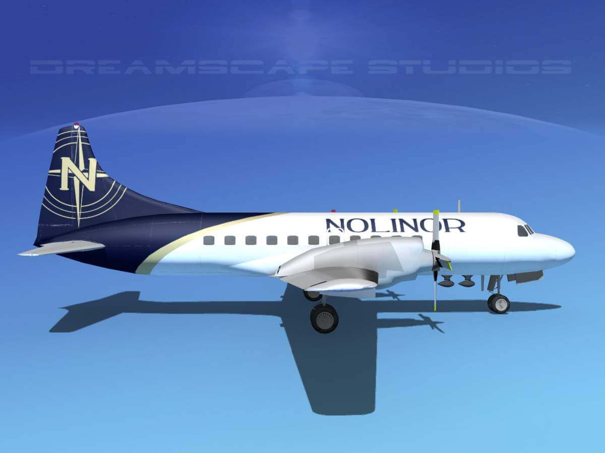 Convair CV-580 Nolinor Cargo 3D Model by Dreamscape Studios