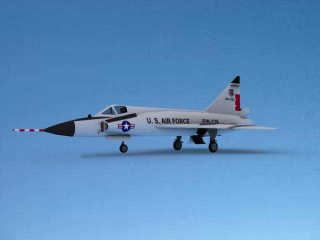 Convair F-102 Delta Dagger USAF V1 3D Model by Dreamscape Studios