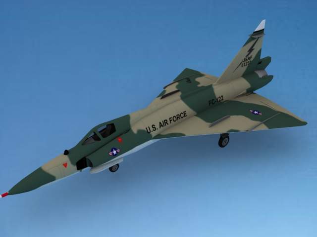 Convair F-102 Delta Dagger USAF V2 3D Model by Dreamscape Studios