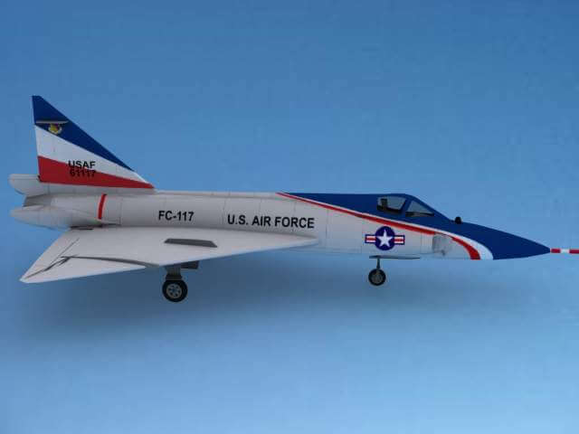 Convair F-102 Delta Dagger USAF V5 3D Model by Dreamscape Studios