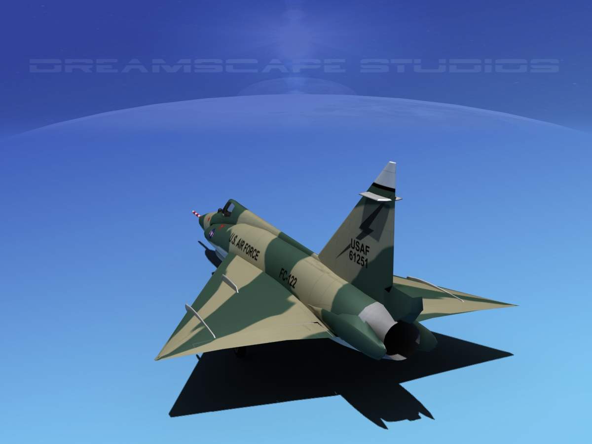 Convair F-102 Delta Dagger V03 USAF 3D Model by Dreamscape Studios
