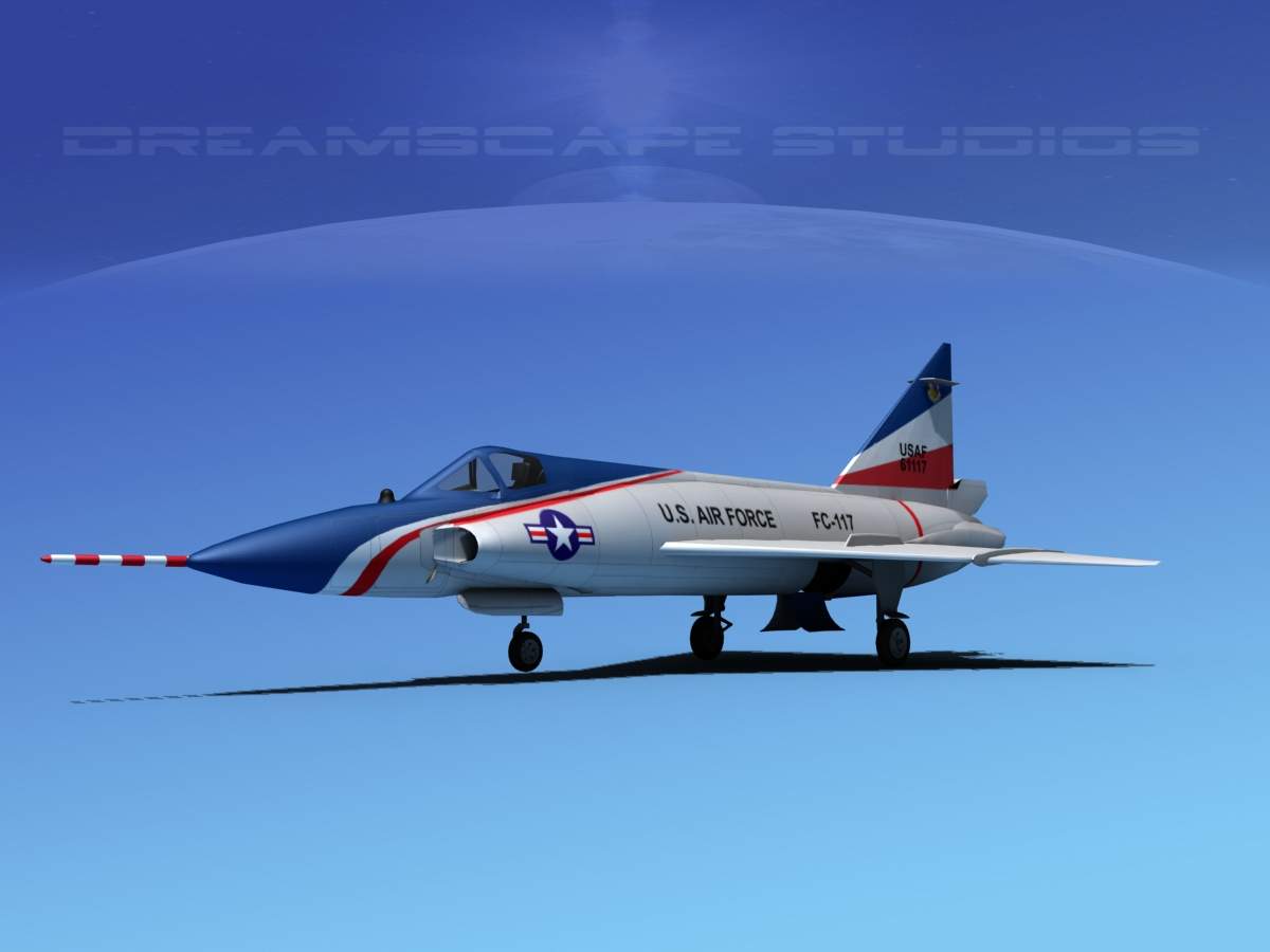 Convair F-102 Delta Dagger V06 USAF 3D Model by Dreamscape Studios