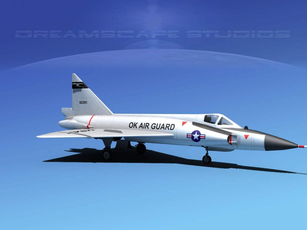 Convair F-102 Delta Dagger V07 USAF 3D Model by Dreamscape Studios